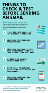 [Infographic] Things to check and test before sending an email - Vibetrace