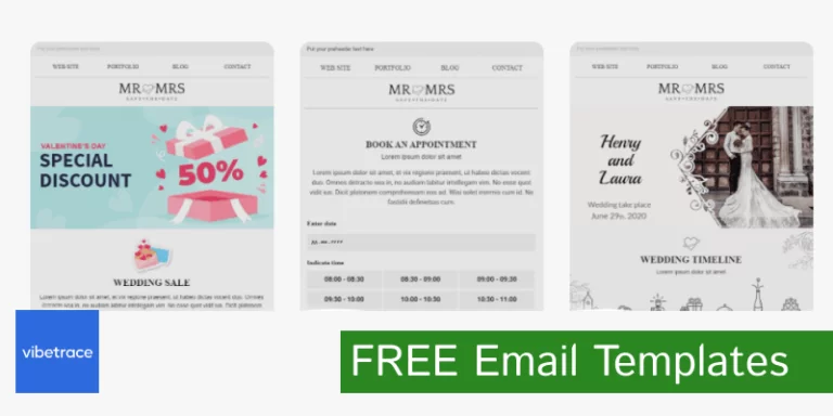 Email Templates FREE download - Complete LIST - Vibetrace